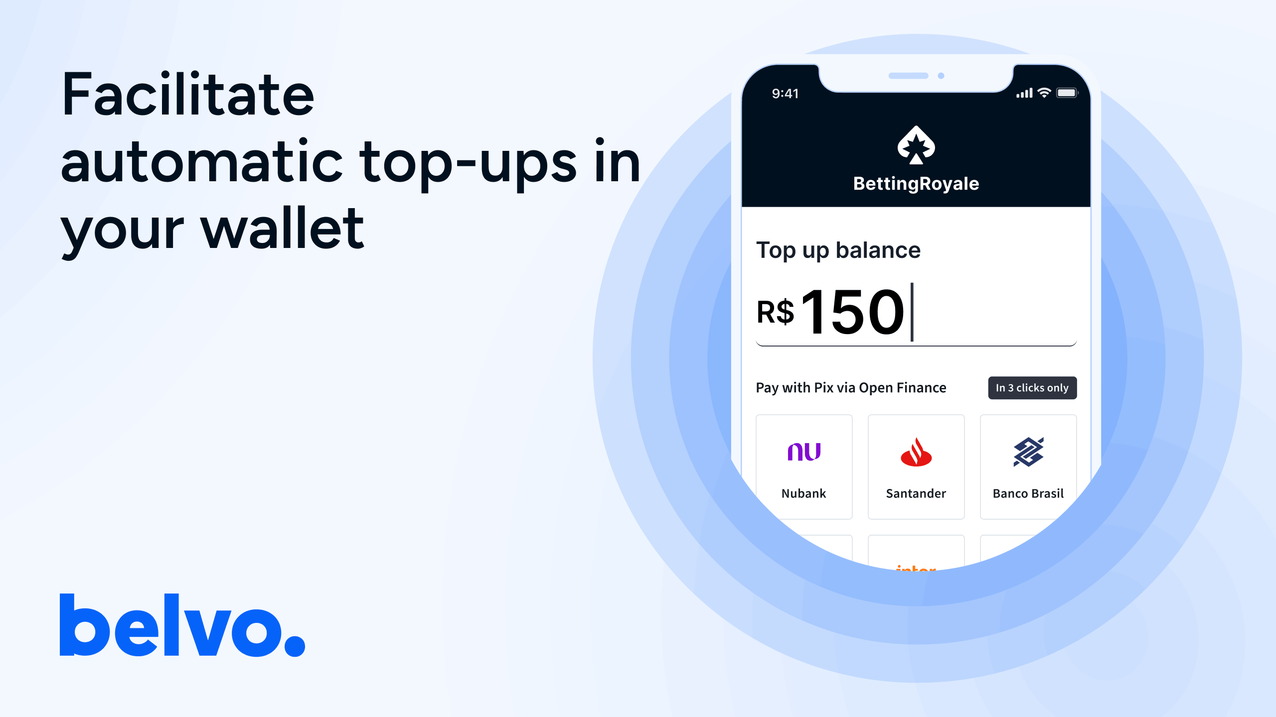 Facilitate top-ups | Use case | Belvo